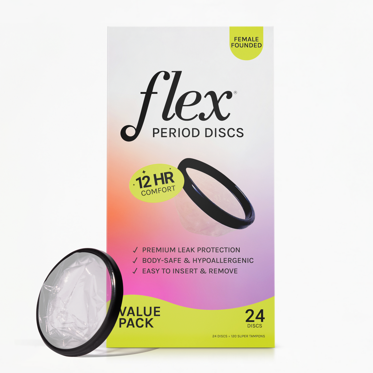 The disposable menstrual disc designed for comfort | Flex®