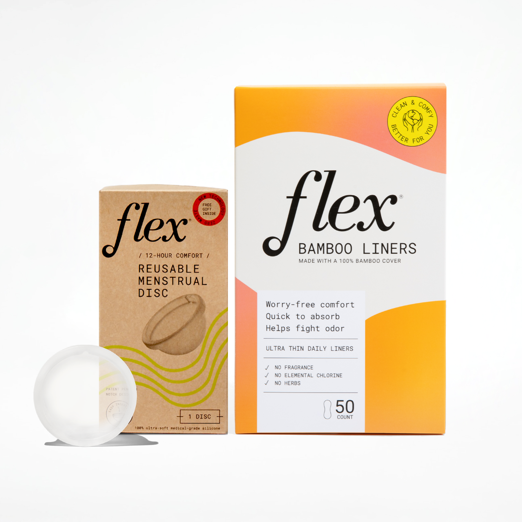 Flex Reusable Disc + Bamboo Liners Duo | Flex®